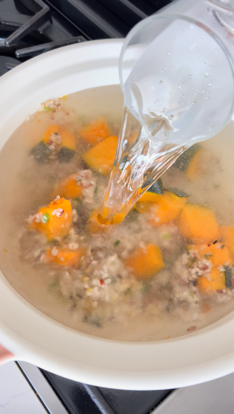 Kabocha Squash Soup with Rice (Congee-like) - Everyday Delish