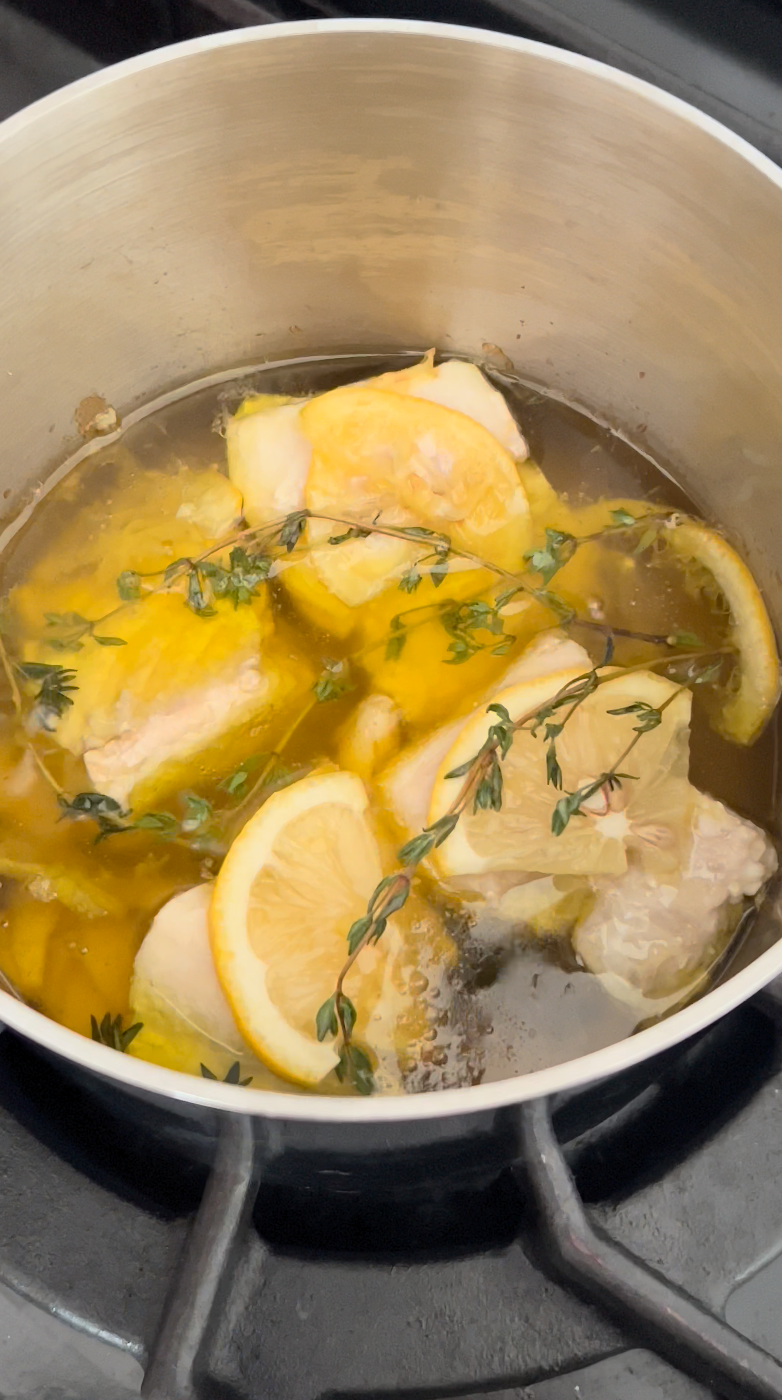 Olive Oil Poached Halibut Dinner - Everyday Delish