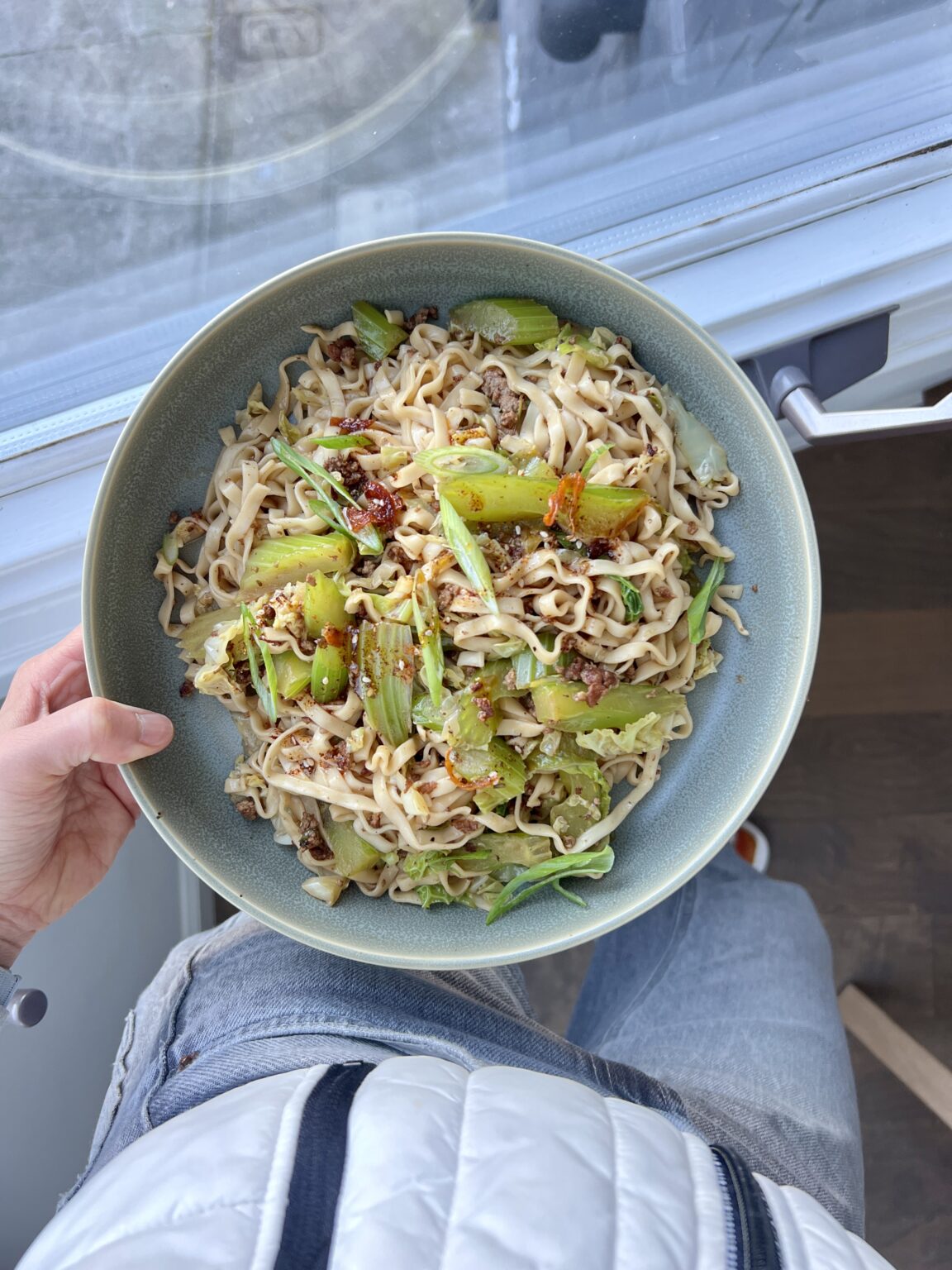 Soy Scallion Noodles with Ground Beef and Veg - Everyday Delish