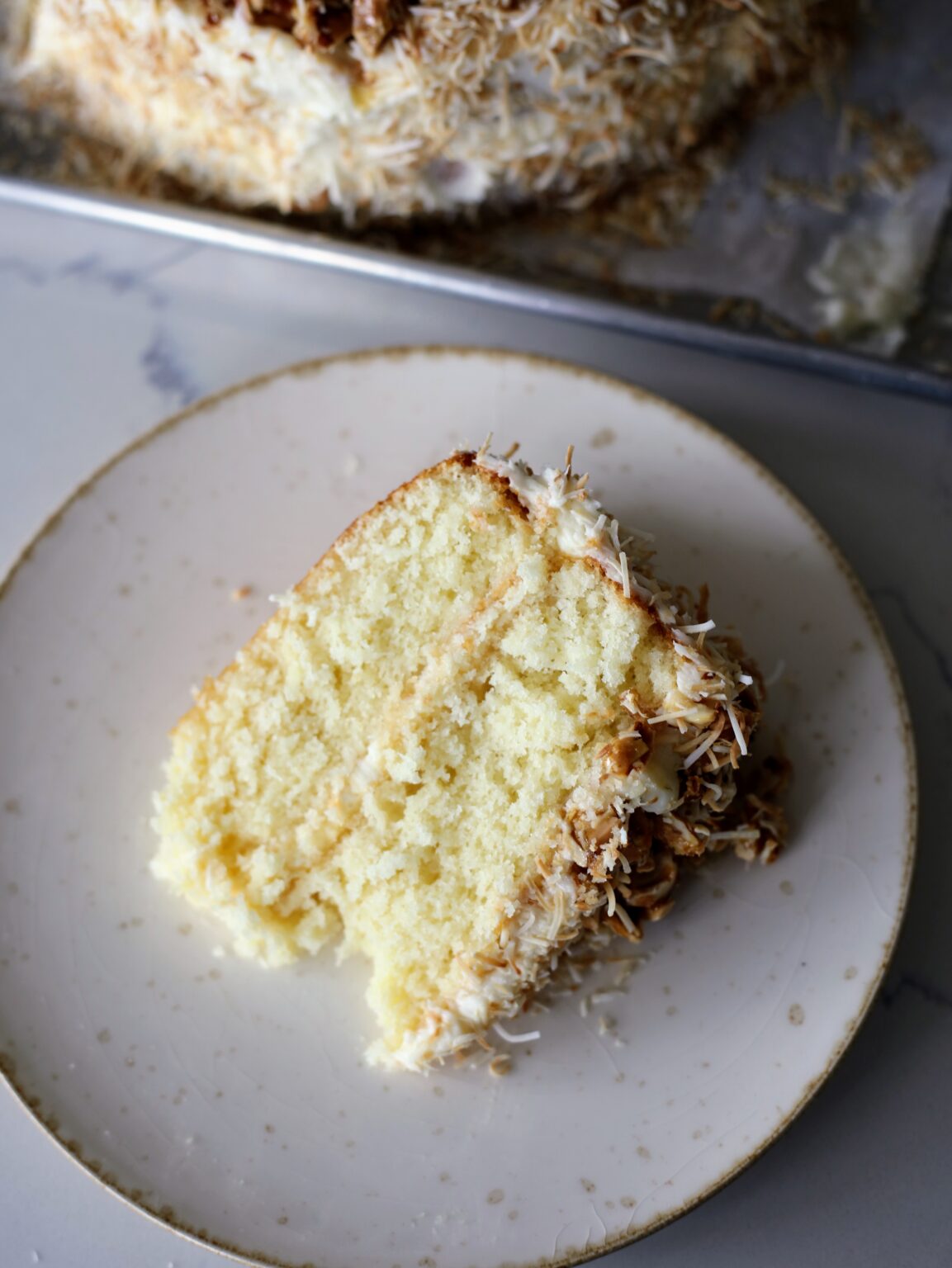 Burnt Almond Coconut Cake - Everyday Delish