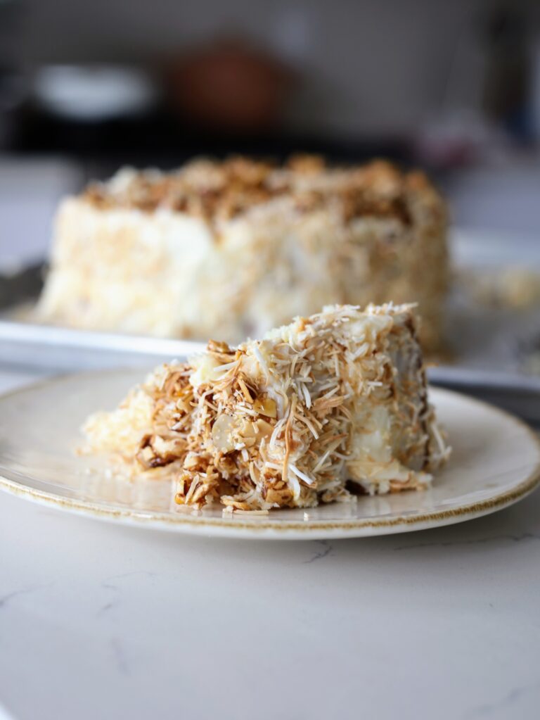 Burnt Almond Coconut Cake - Everyday Delish